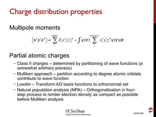 NANO266 - Lecture 6 - Molecule Properties from Quantum Mechanical Modeling | PDF