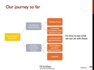 NANO266 - Lecture 6 - Molecule Properties from Quantum Mechanical Modeling | PDF