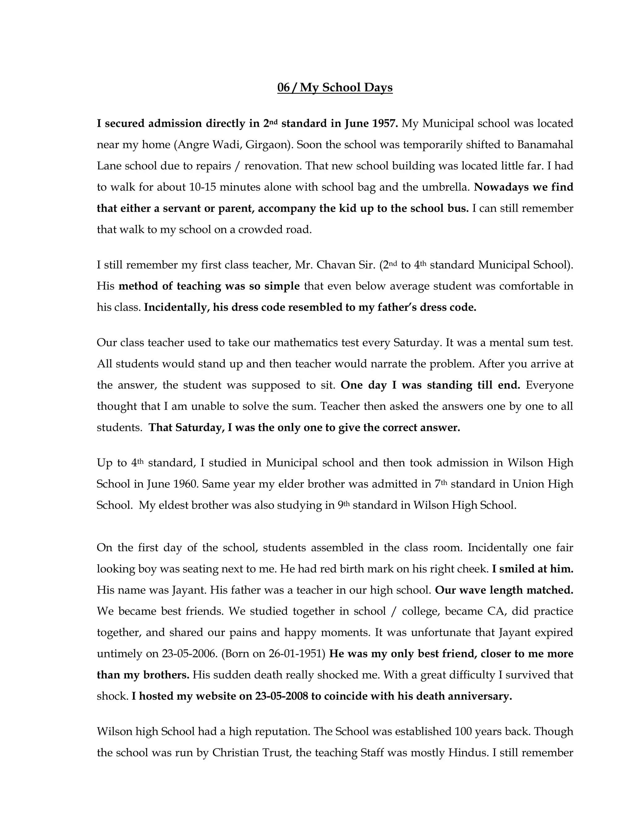 06 my school days | PDF