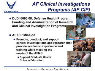 COBRA/Omnibus 4 Industry Day 2016- Air Force Clinical Investigation Programs (AF CIP) | PPTX