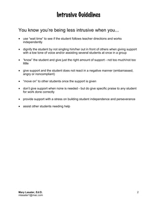 To Be or Not To Be Intrusive Handout | DOC