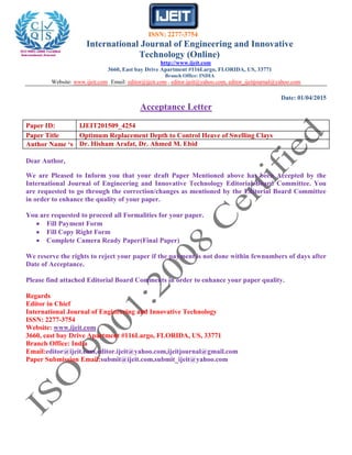 Optimum replacement depth to control heave of swelling clays | PDF