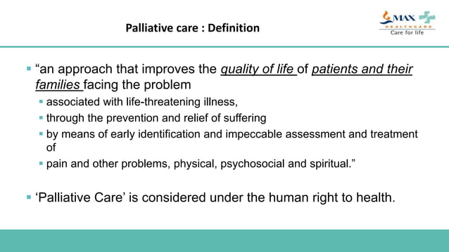 PALLIATIVE CARE ONCOVISION PPT for students | PPT
