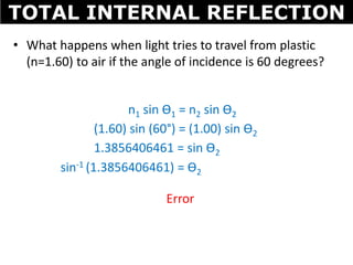 06 partial refraction and total internal reflection | PPT
