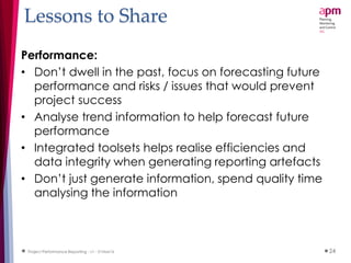 Project Performance Reporting | PDF