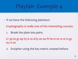 06 - Playfair cipher lets learn cryptography together | PPT