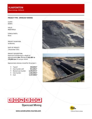 Vlakfontein Coal Mine | PDF