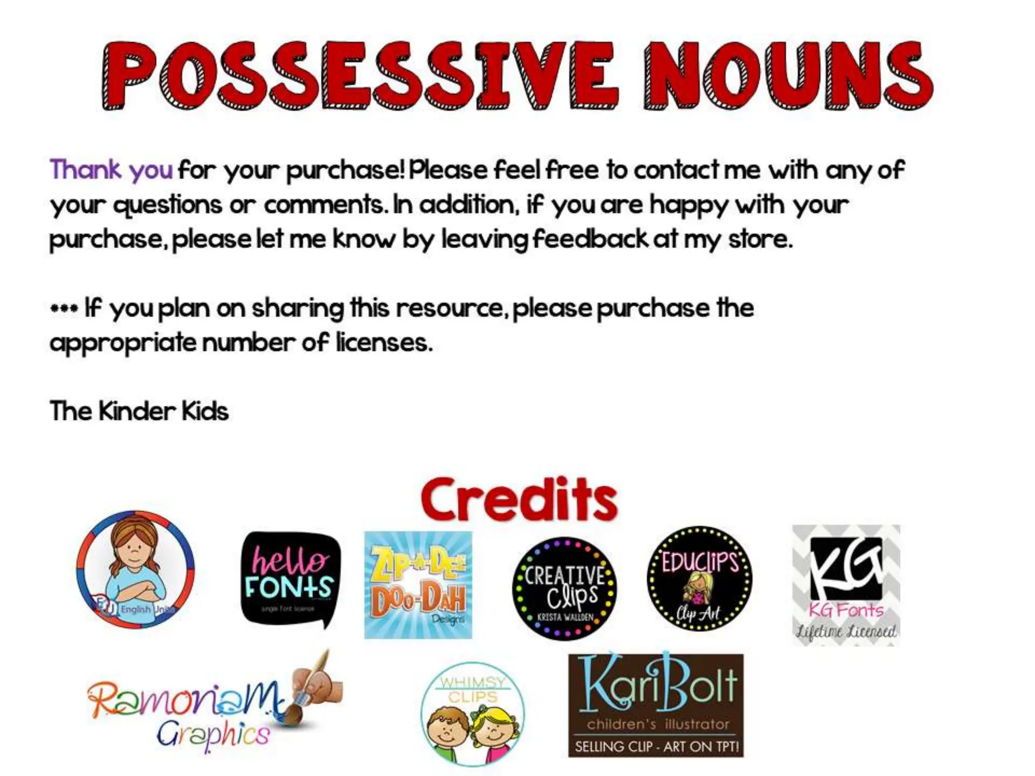 Possessive Nouns PowerPoint Game Grade x | PPTX