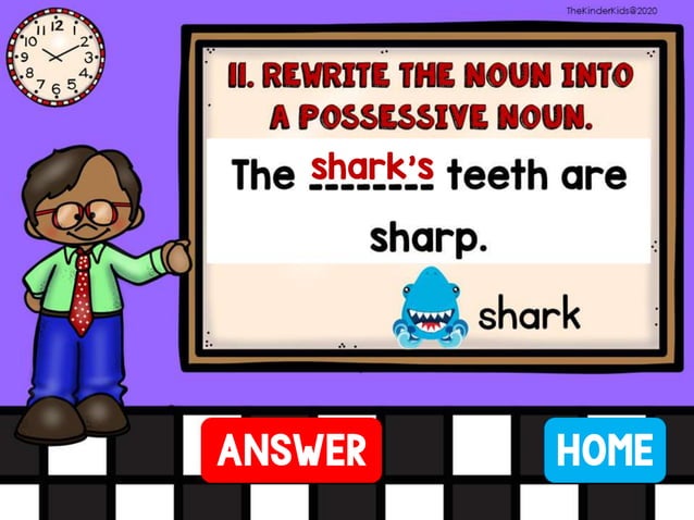Possessive Nouns PowerPoint Game Grade x | PPTX