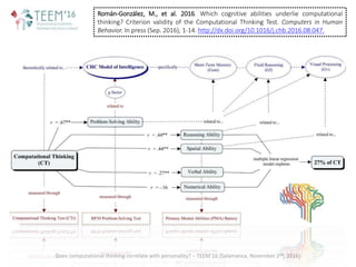 Does computational thinking correlate with personality? The non ...