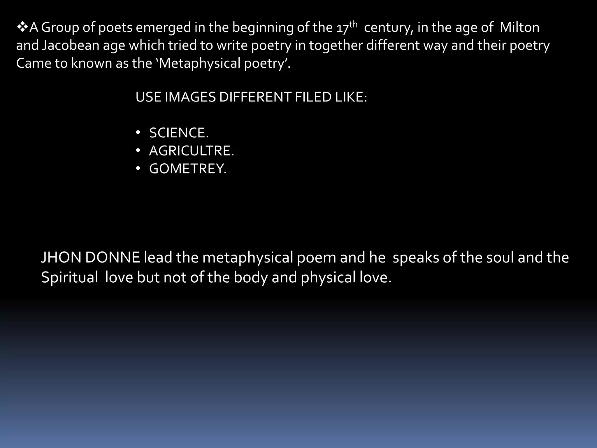 charactristis in metaphysical poem by john donne. | PPTX