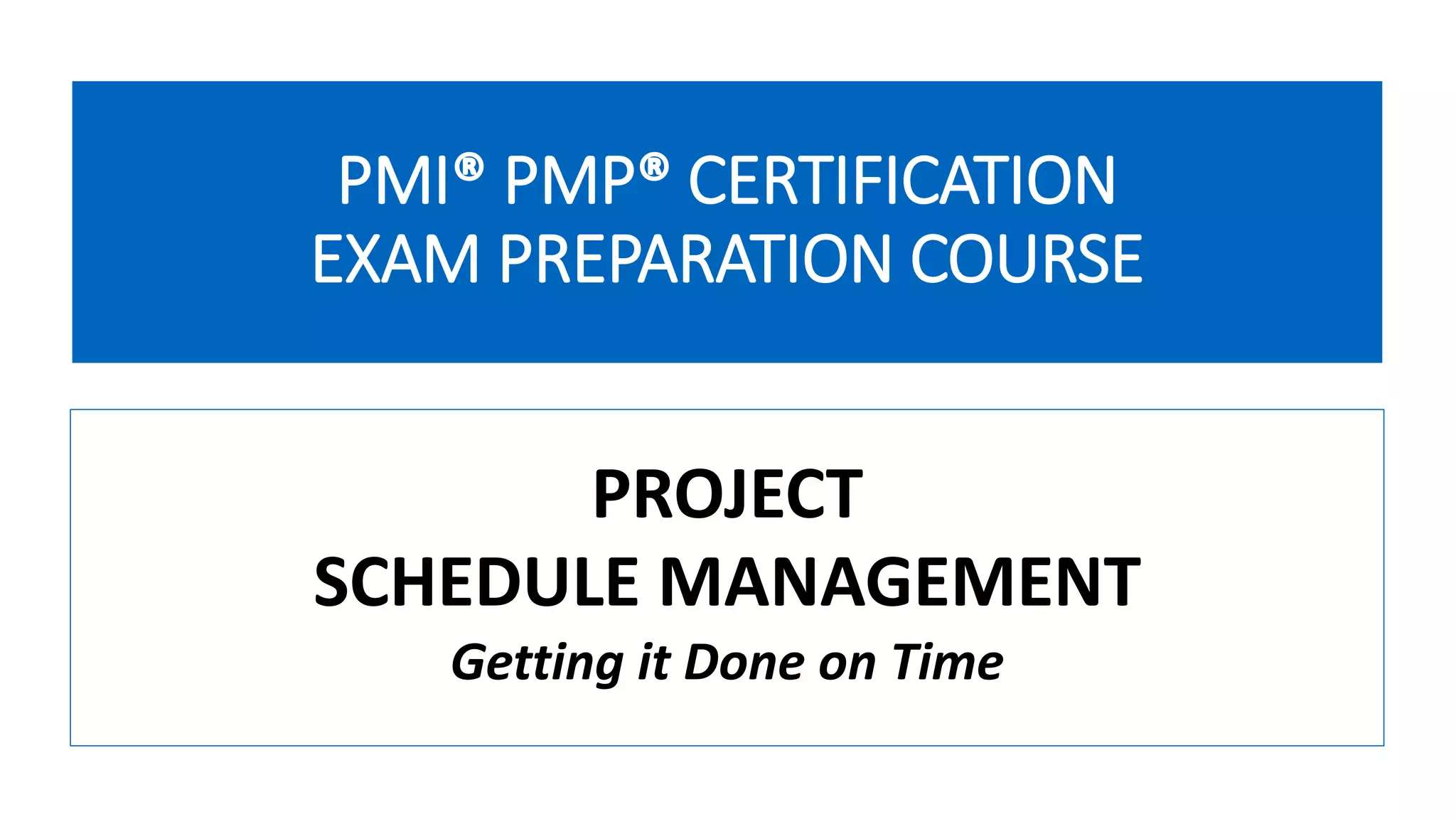 06- PROJECT SCHEDULE MANAGEMENT (PMBOK Ch - 06).pptx