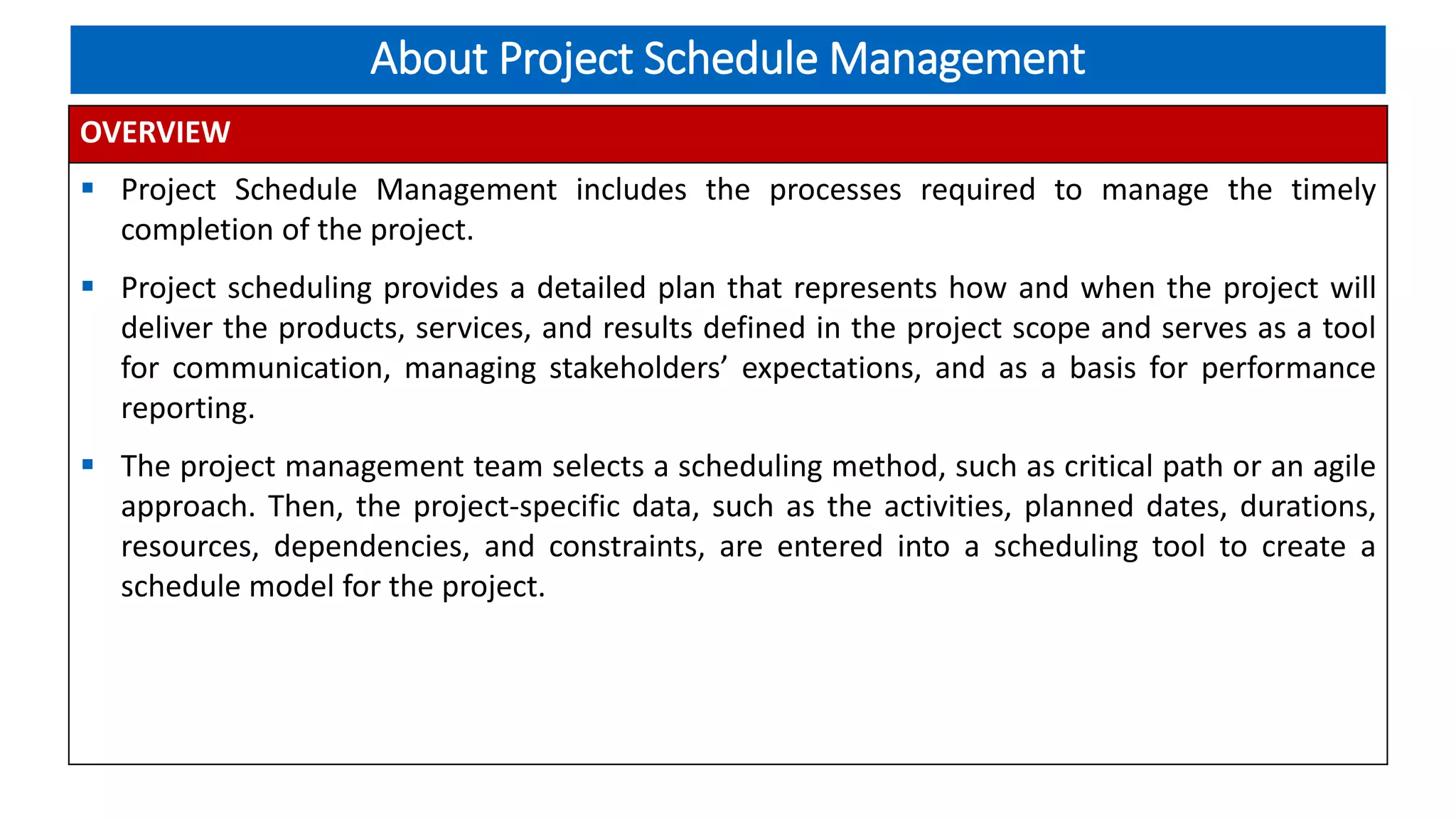 06- PROJECT SCHEDULE MANAGEMENT (PMBOK Ch - 06).pptx