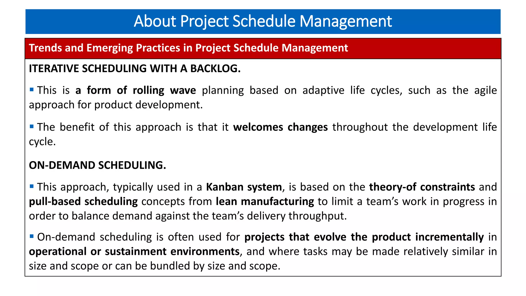 06- PROJECT SCHEDULE MANAGEMENT (PMBOK Ch - 06).pptx