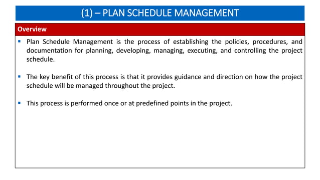 06- PROJECT SCHEDULE MANAGEMENT (PMBOK Ch - 06).pptx