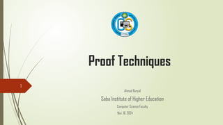 Proof Techniques in Theoretical computer Science | PPTX