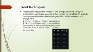 Proof Techniques in Theoretical computer Science | PPTX