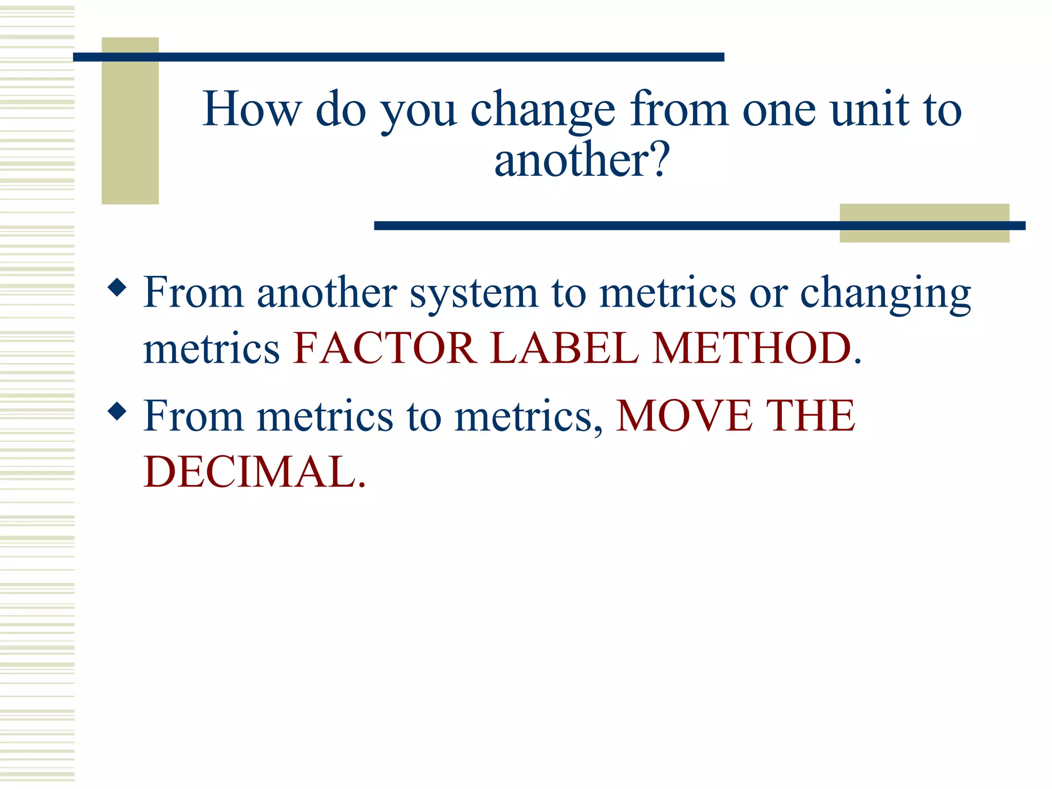 06 Ps300 Making Measurements & Using The Metric System Notes Ke | PPT
