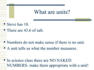 06 Ps300 Making Measurements & Using The Metric System Notes Ke | PPT
