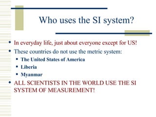 06 Ps300 Making Measurements & Using The Metric System Notes Ke | PPT