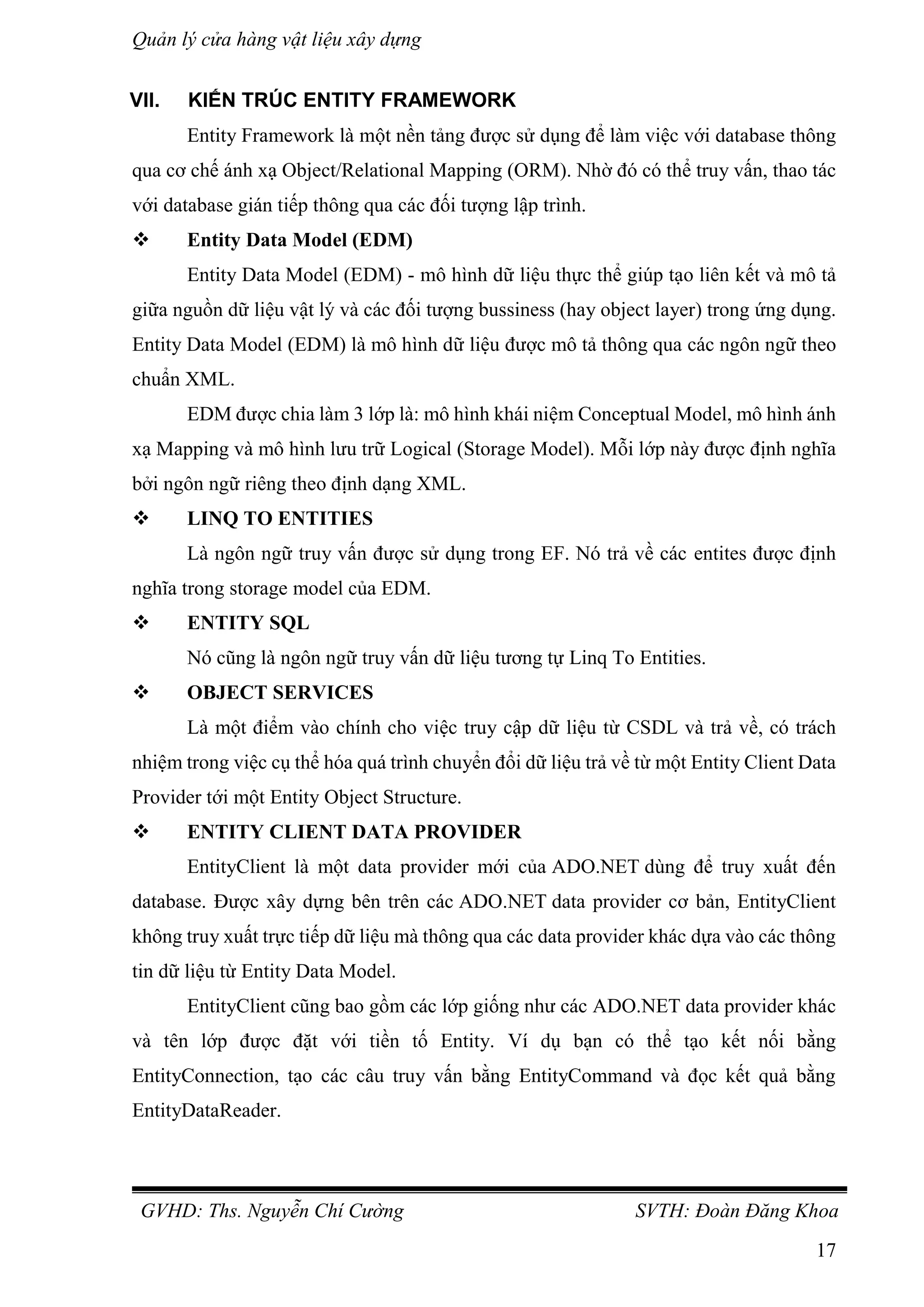 Đề tài: Quản lý cửa hàng vật liệu xây dựng, HAY, 9đ | PDF