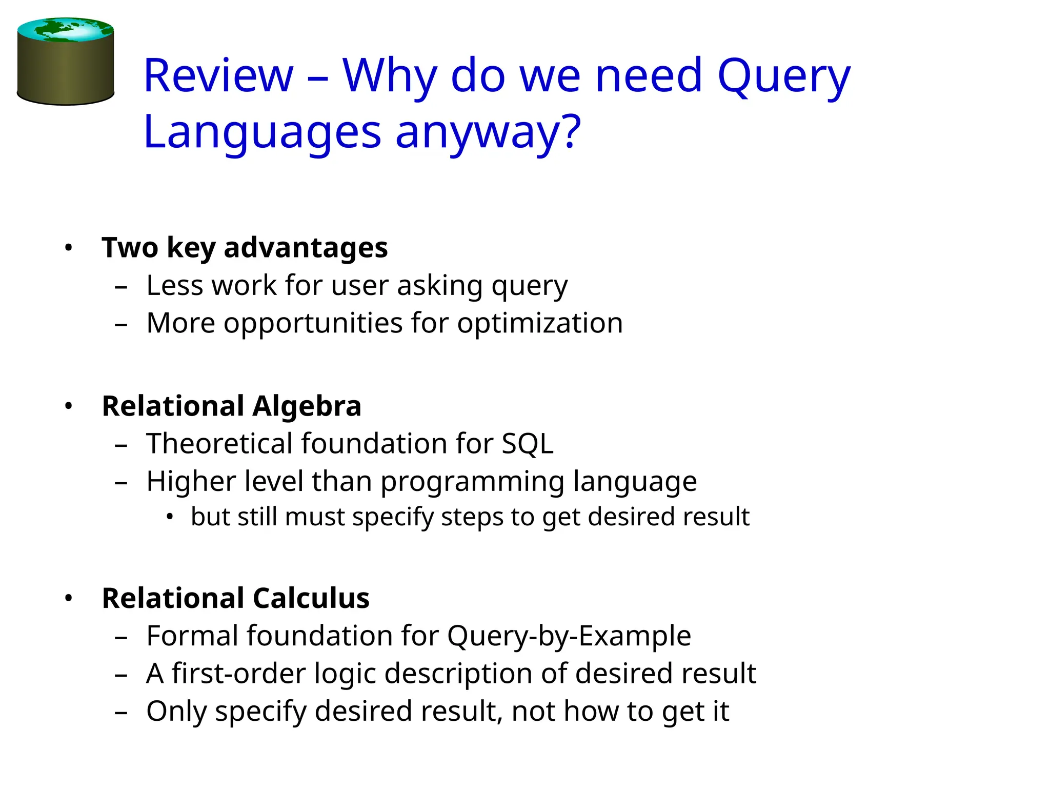 Relational Calculus Data Base Managment Systems Ppt
