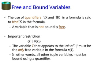 Relational Calculus Data Base Managment Systems | PPT