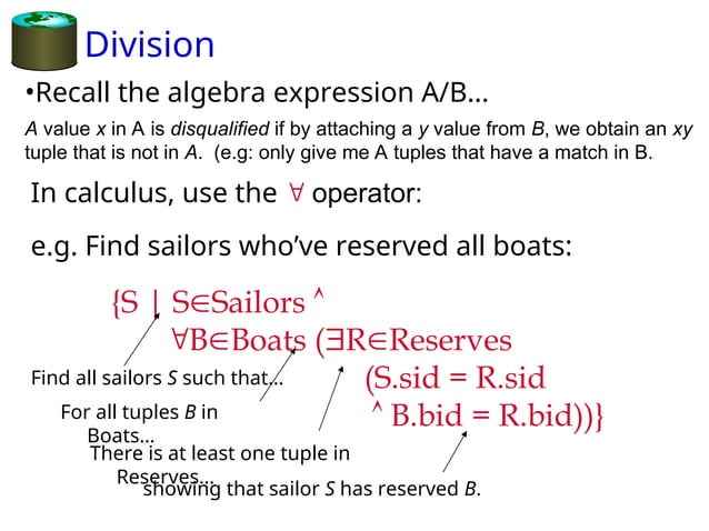 Relational Calculus Data Base Managment Systems | PPT
