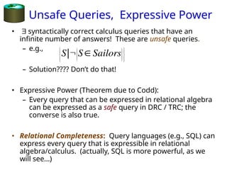 Relational Calculus Data Base Managment Systems | PPT