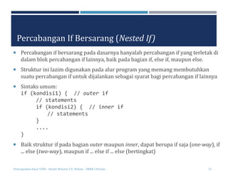 Materi Pemrograman Dasar - Struktur Kontrol Percabangan | PDF