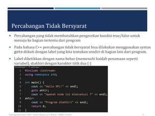 Materi Pemrograman Dasar - Struktur Kontrol Percabangan | PDF
