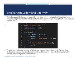 Materi Pemrograman Dasar - Struktur Kontrol Percabangan | PDF