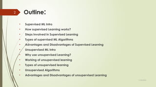 Supervised and Unsupervised Machine learning | PPTX