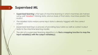 Supervised and Unsupervised Machine learning | PPTX