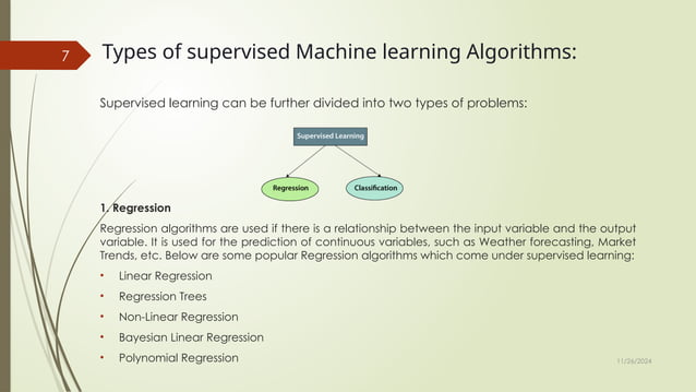 Supervised and Unsupervised Machine learning | PPTX