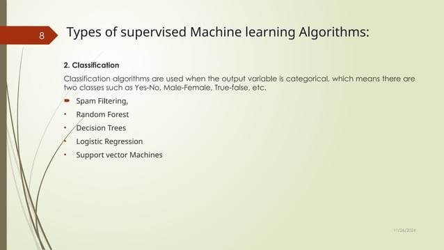 Supervised and Unsupervised Machine learning | PPTX
