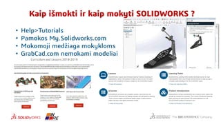 SOLIDWORKS - licencijos, pirmi žingsniai, galimybes. | PDF