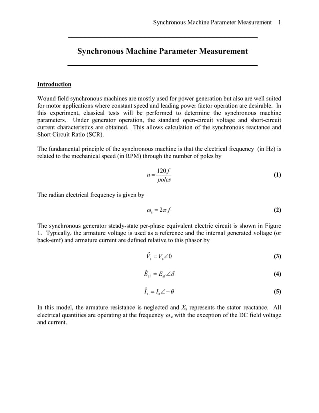 06 -synchronous_machine_parameter_measurement | PDF