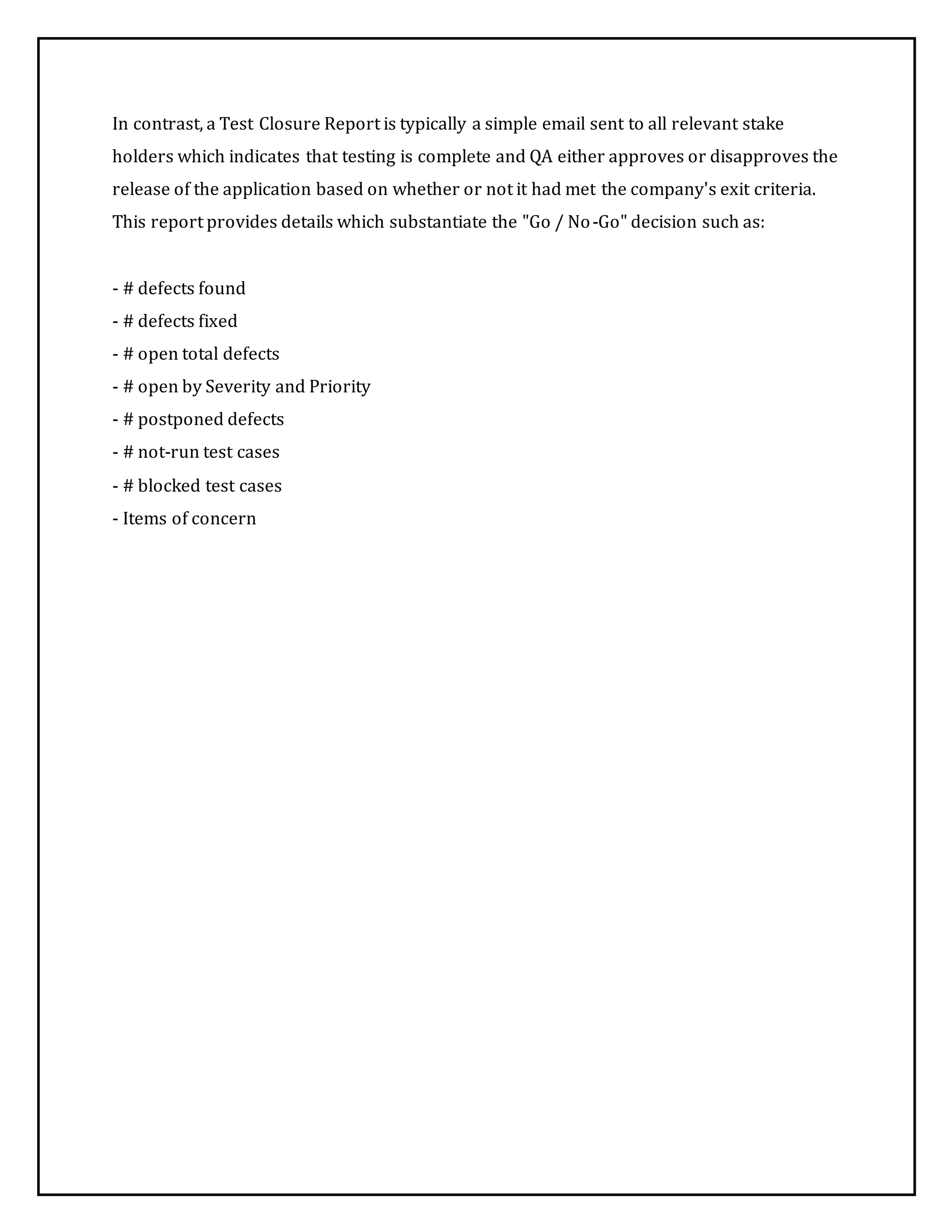 Test closurereport | DOCX