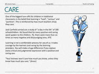 The 8 C's of Training | PPT