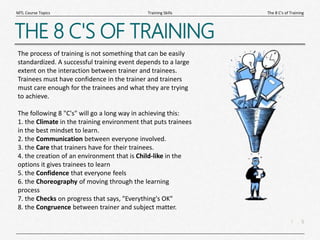 The 8 C's of Training | PPT
