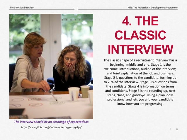 The Selection Interview | PPTX