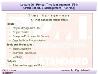 PMP Preparation - 06 Time Management | PPTX | Business and Finance