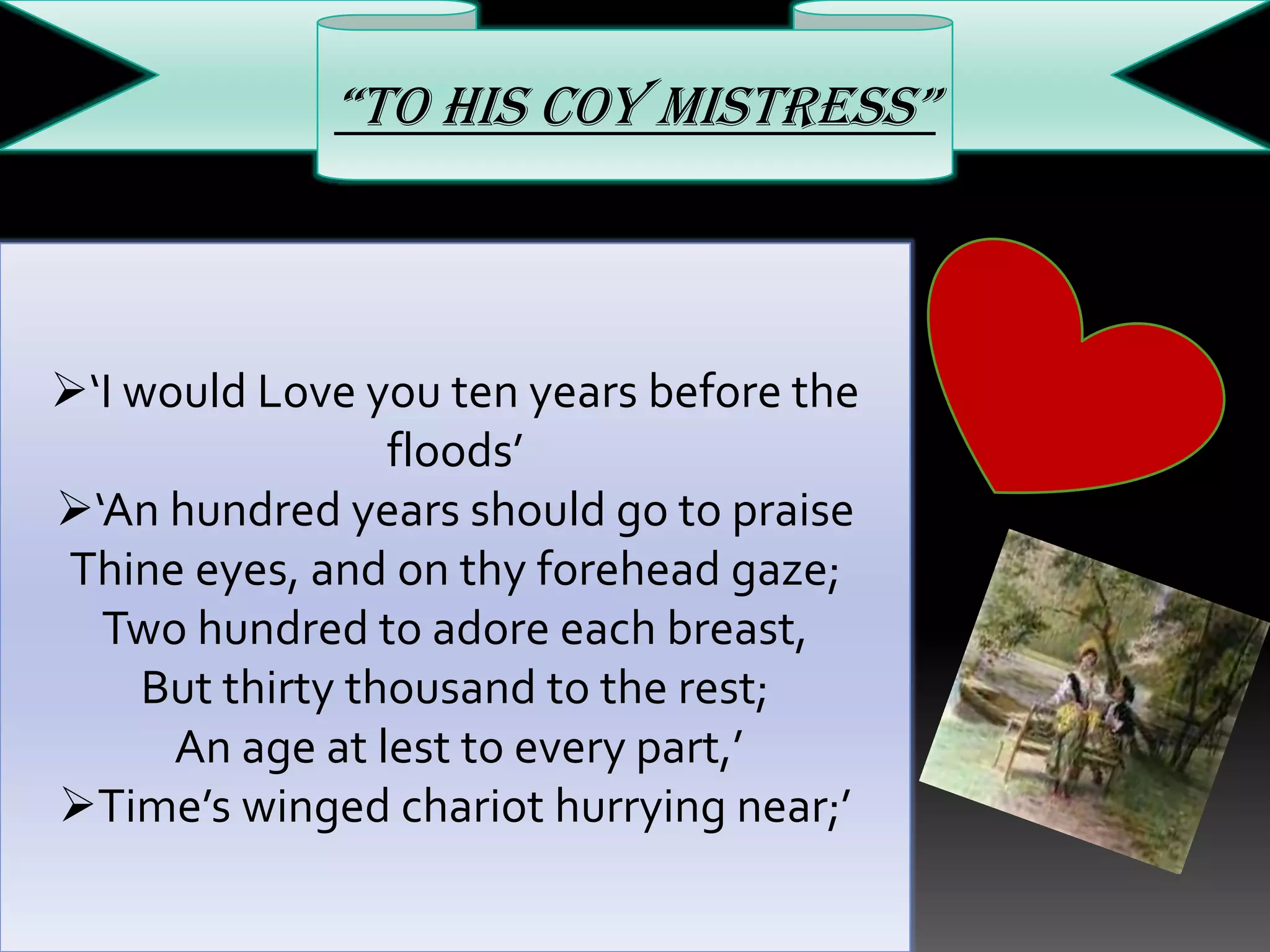"To His Coy Mistress" | PPTX