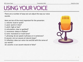 Using Your Voice | PPTX