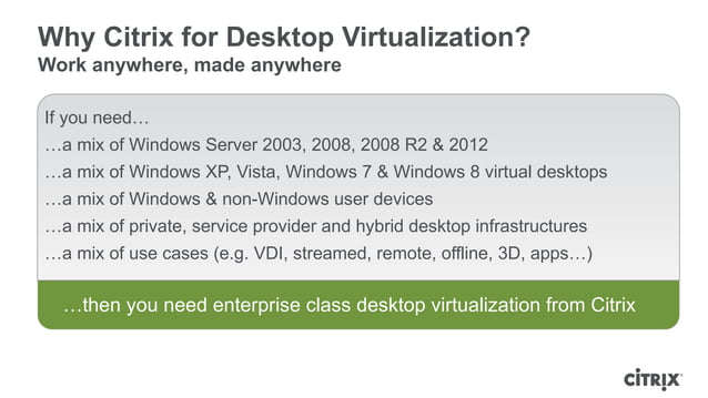 VDI-Citrix Solution comparison Presentation.pptx | Operating Systems | Computer Software and ...