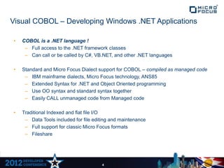 Visual COBOL Development for Windows & .Net