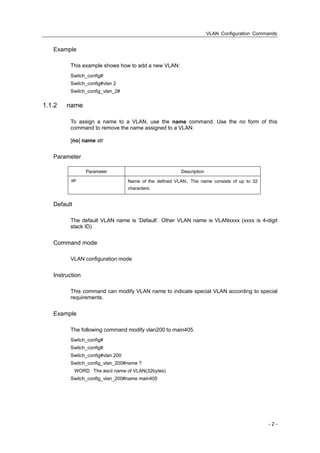 06 vlan configuration commands | PDF | Computer Networking | Computing