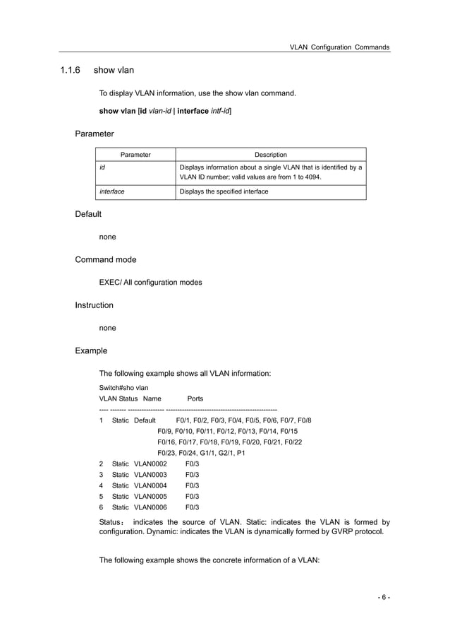 06 Vlan Configuration Commands Pdf Computer Networking Computing
