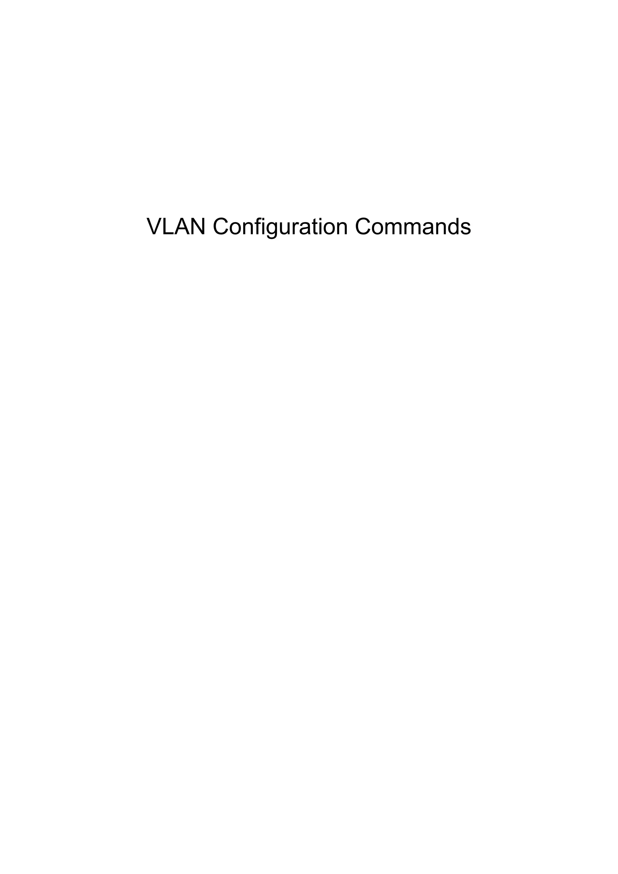 06 vlan configuration commands | PDF